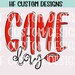 Red Game Day PNG Sublimation - Gameday Png - School Spirit Shirt Design ...