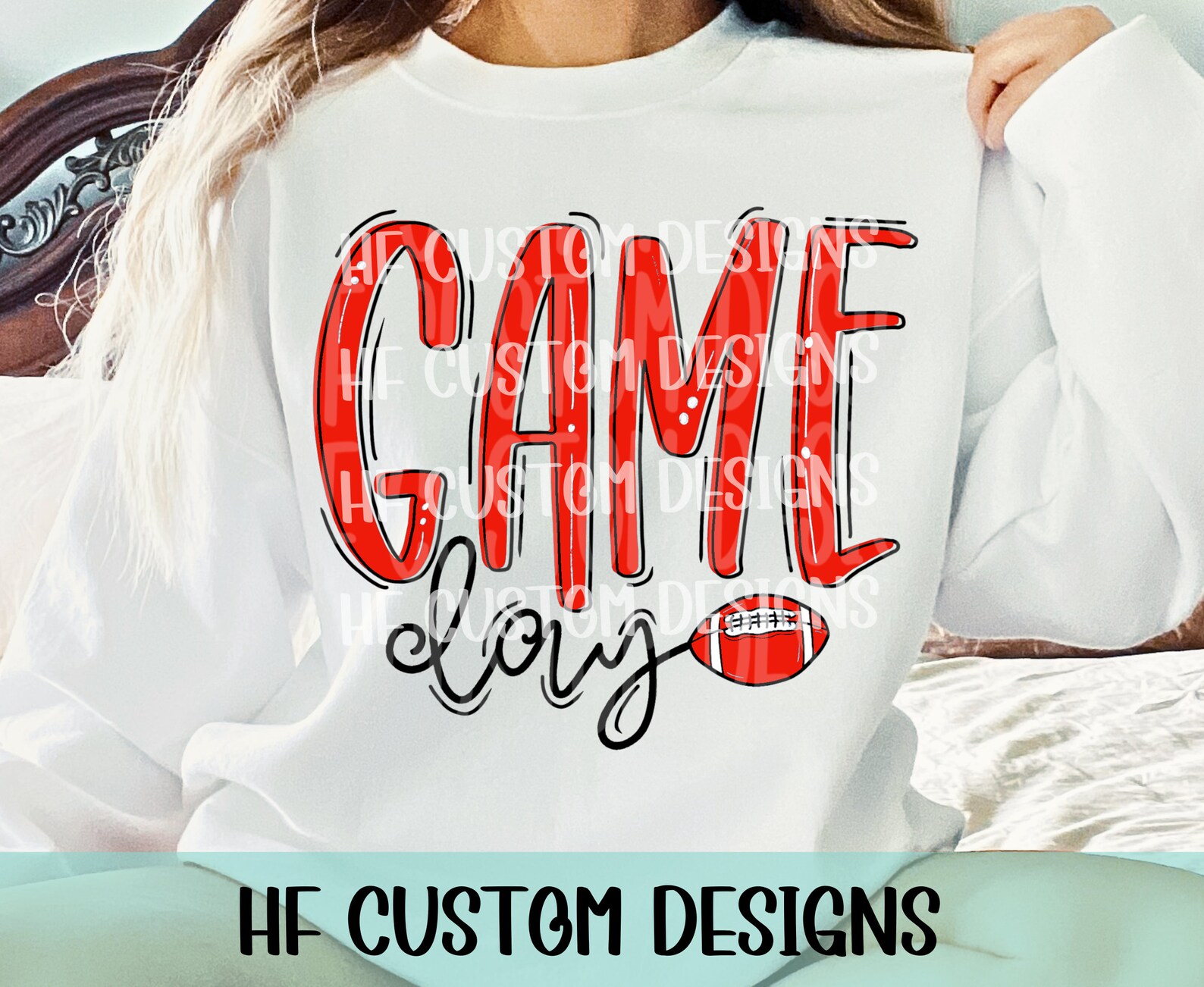 Red Game Day PNG Sublimation - Gameday Png - School Spirit Shirt Design ...