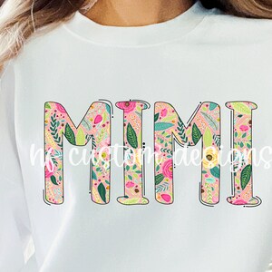 Mimi Floral PNG | Mimi Png | Grandma Png | Mimi Shirt Png | Mimi ...