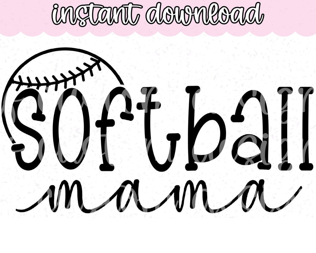 Softball Mama Svg | Softball Mama Shirt Svg | Svg File for Cricut ...