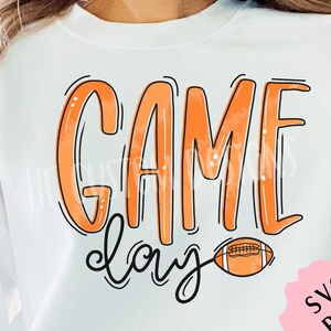 Game Day Svg, Game Day Png, Football Svg, Football Png, Orange Game Day ...