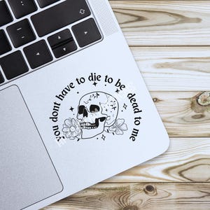Dead to Me Svg, Dark Humor PNG, Bookmark Svg, Flower Skull Svg, Digital ...