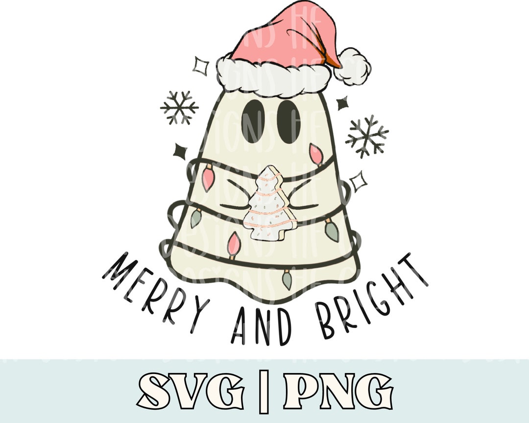 Christmas Ghost Svg Christmas Ghost Png Christmas Tree Cake - Etsy