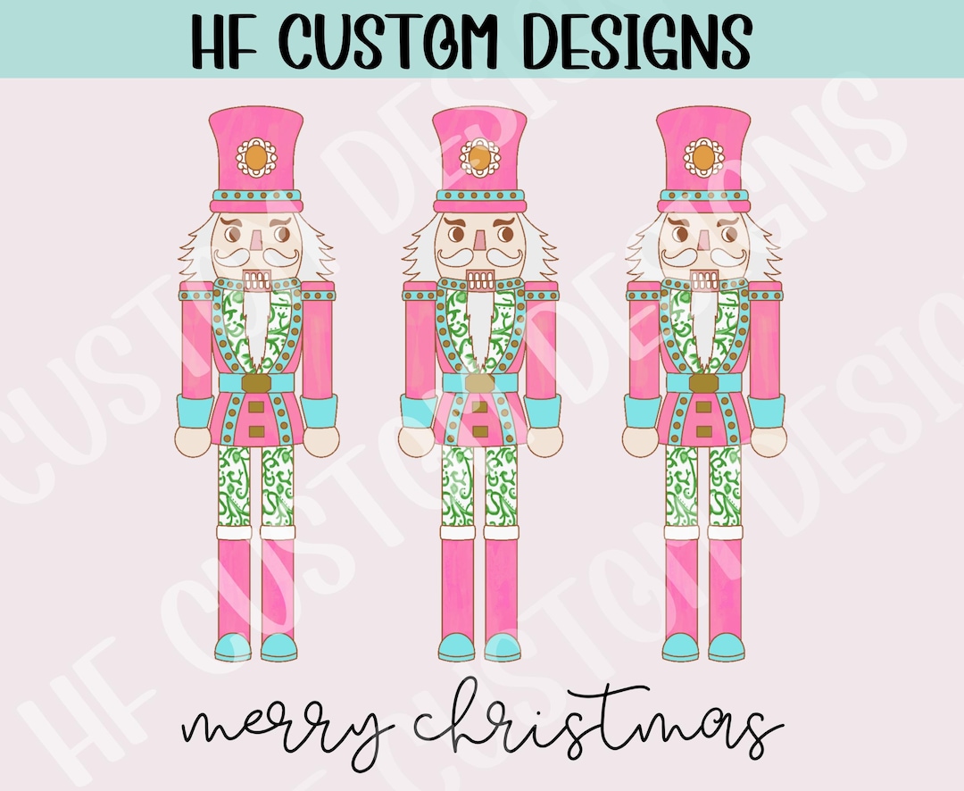 Pink Nutcracker PNG, Preppy Christmas, Nutcracker Png File, Toile ...