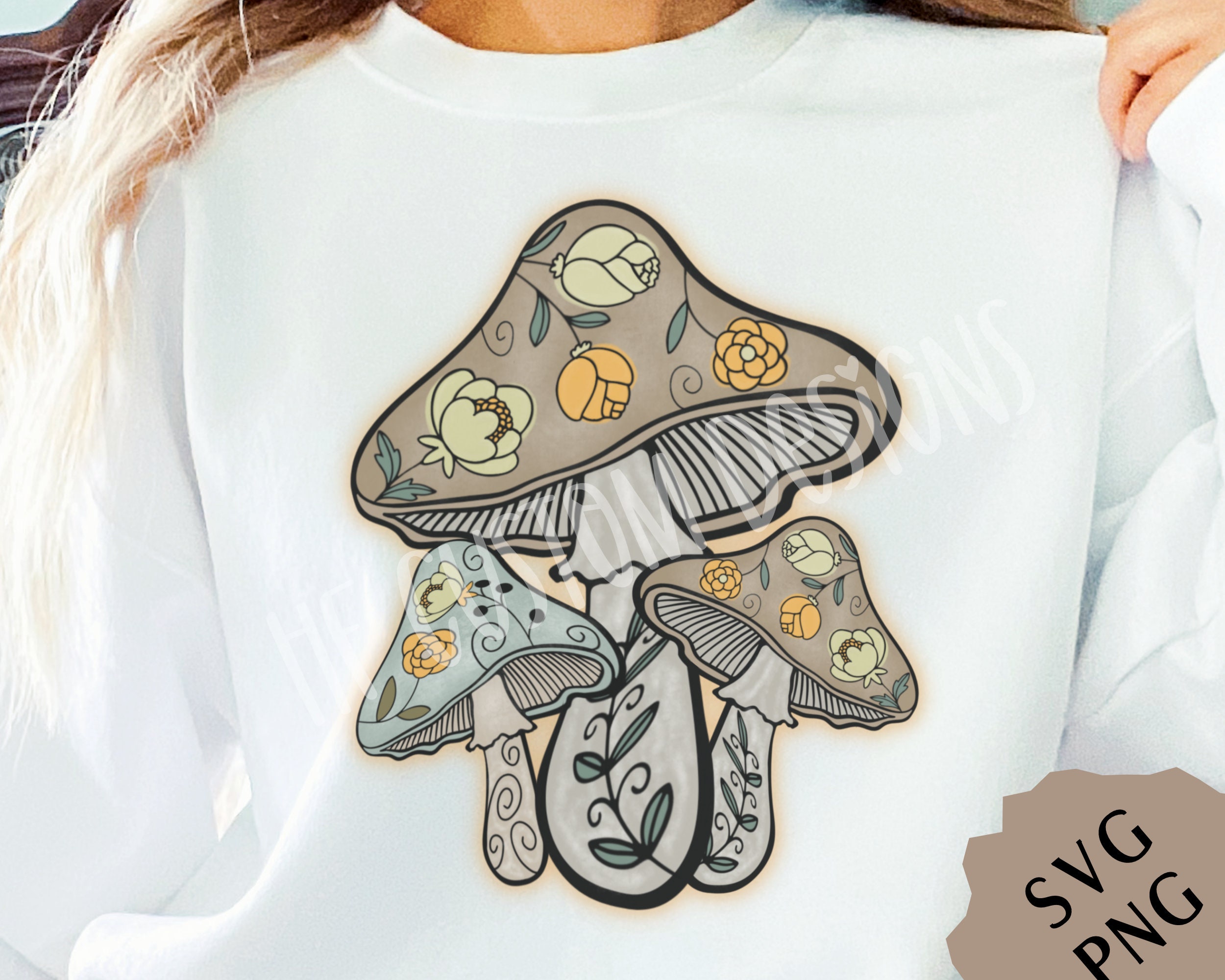 Cottagecore Png Mushroom Svg Mushroom Sublimation - Etsy