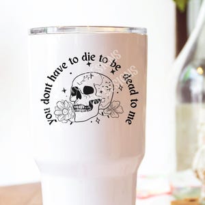 Dead to Me Svg, Dark Humor PNG, Bookmark Svg, Flower Skull Svg, Digital ...