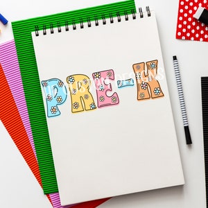 Pre-k Png, Pre School Png, Back to School Png, Floral Pre-k Design ...