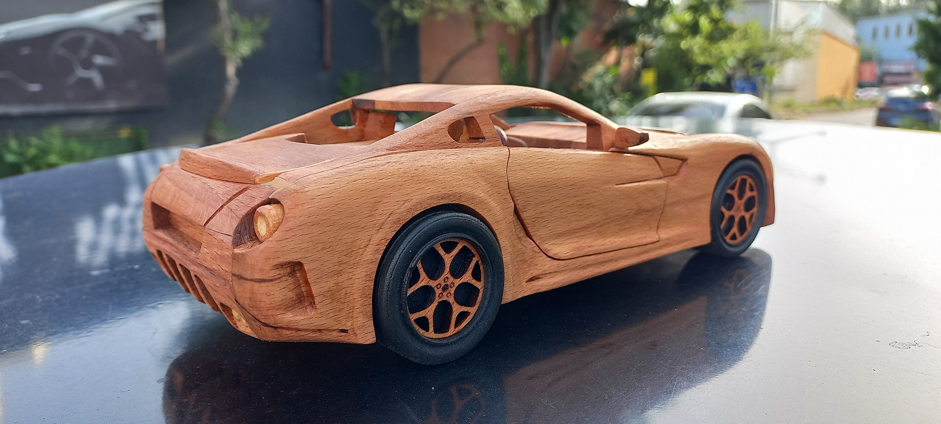 Ferrari Car 599 GTO Toy Model Wooden Gift Handcrafted From Beech Wood ...