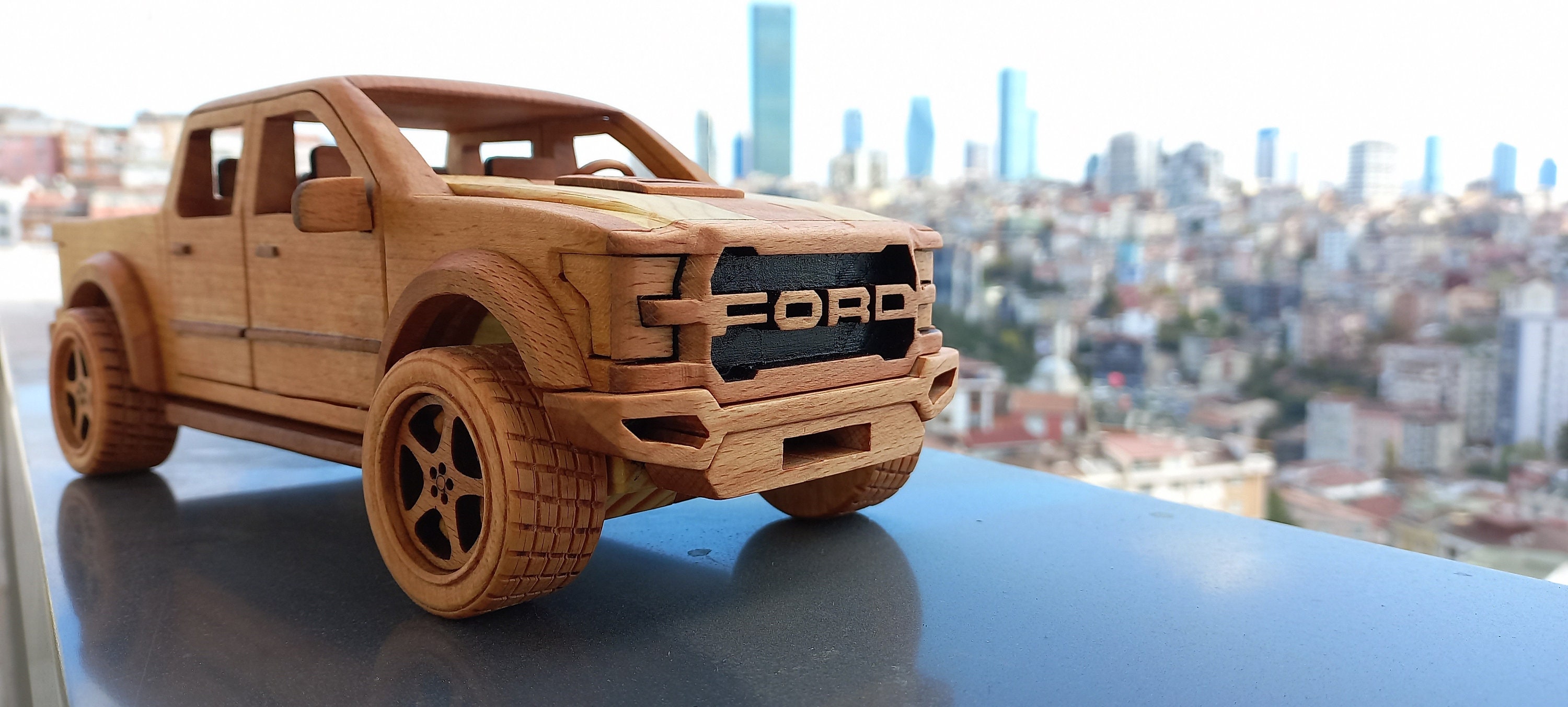 Handmade Wooden Ford F150 Raptor Model: Rustic Truck Decor - Etsy