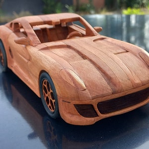 Ferrari Car 599 GTO Toy Model Wooden Gift Handcrafted From Beech Wood ...