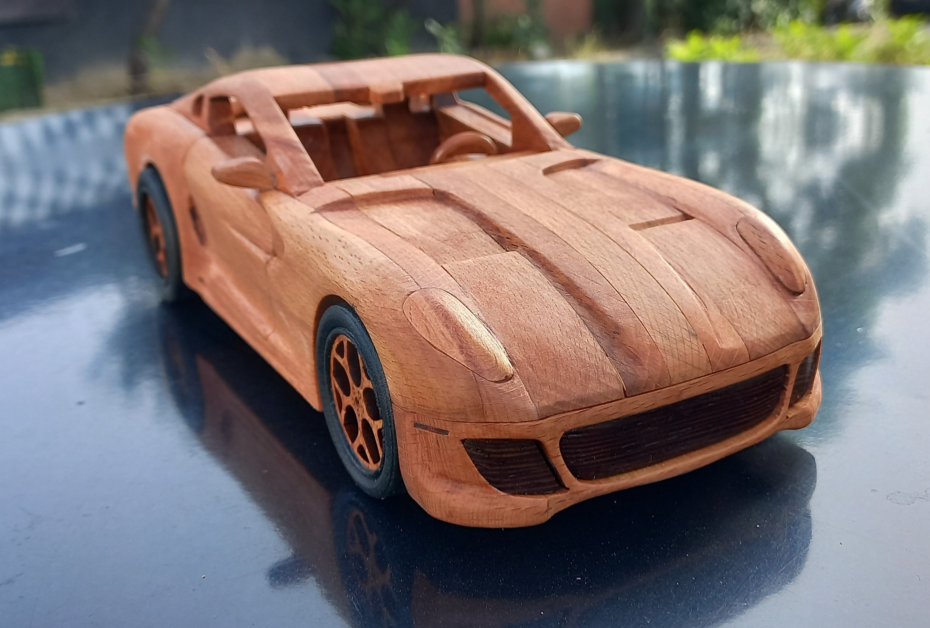 Ferrari Car 599 GTO Toy Model Wooden Gift Handcrafted From Beech Wood ...