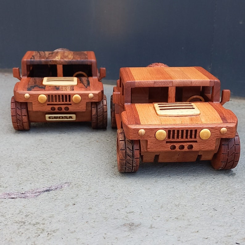 Hummer H1 Wooden Model Car Handcrafted Replica With Realistic Details ...