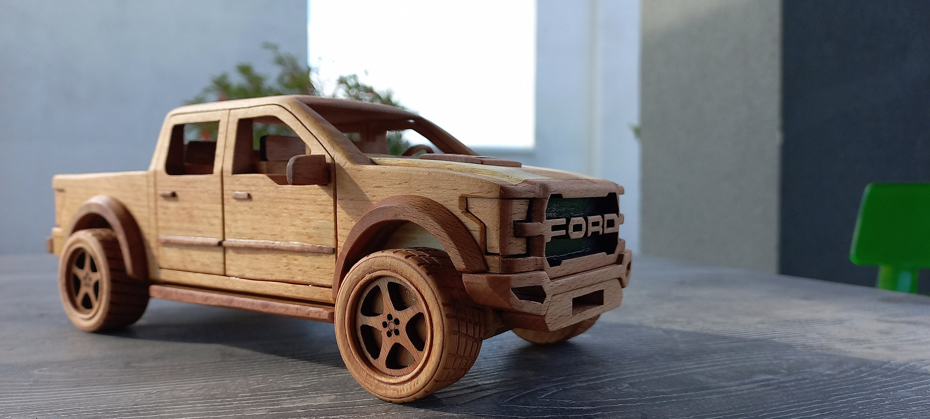 Handmade Wooden Ford F150 Raptor Model: Rustic Truck Decor - Etsy