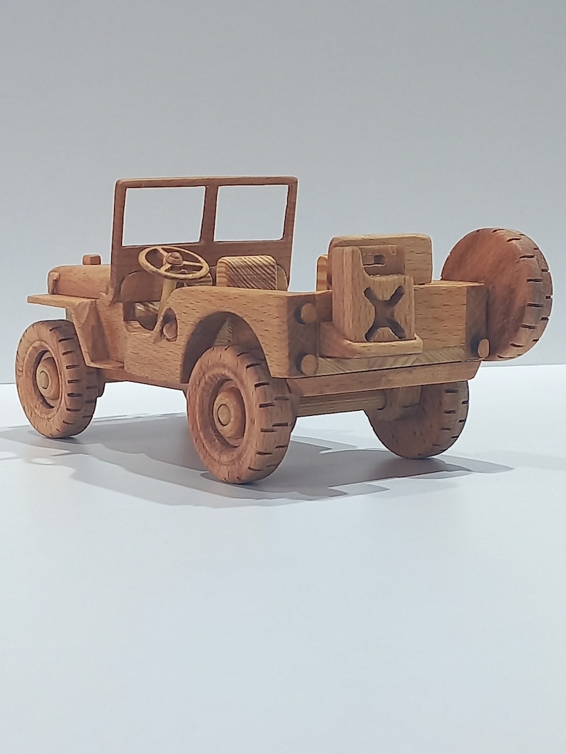 Handmade Wooden CJ-2A Jeep Model: Rustic Vintage Car Decor - Etsy