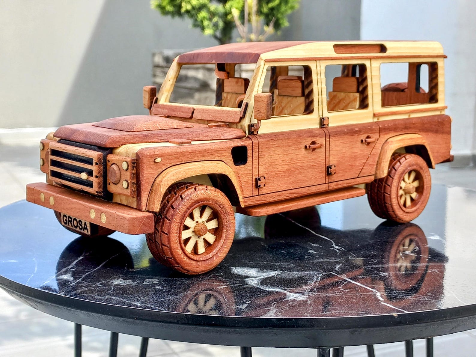 Handmade Wooden Land Rover Defender 110 | 1:18 Scale Model | Perfect ...