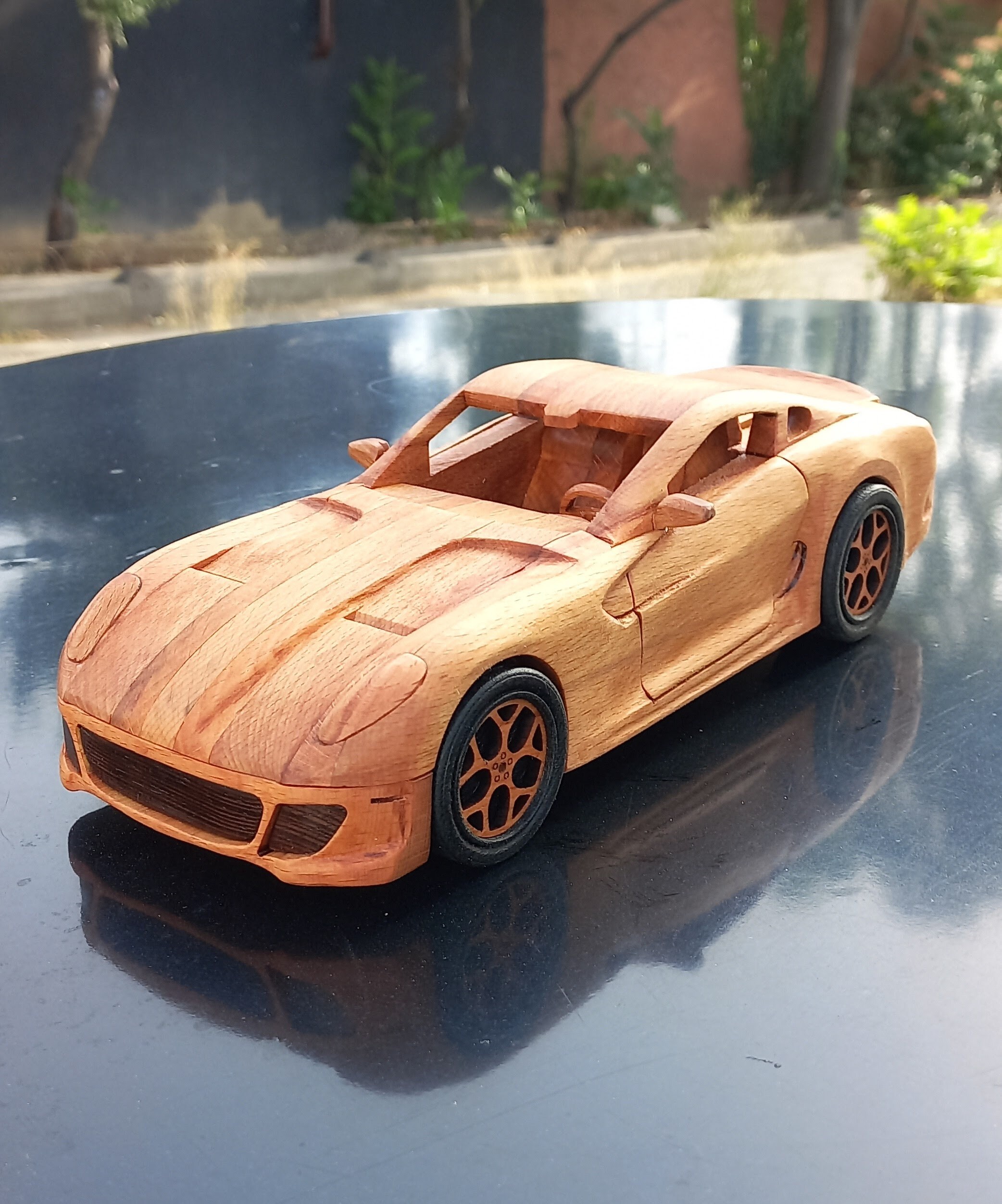 Ferrari Car 599 GTO Toy Model Wooden Gift Handcrafted From Beech Wood ...