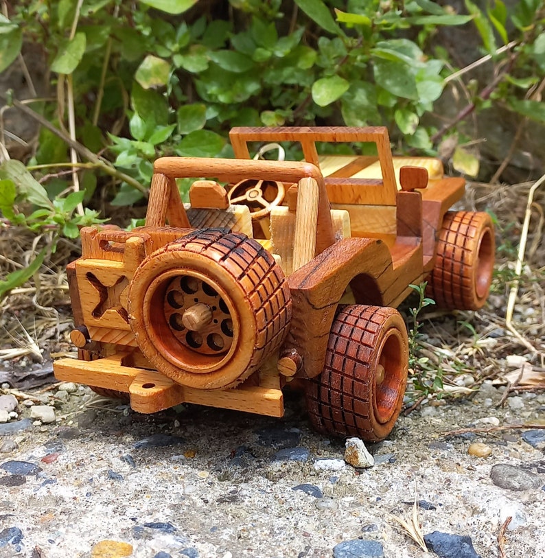 Handcrafted Wooden Willys Jeep Model: 4x4 Off-road Collectible - Etsy