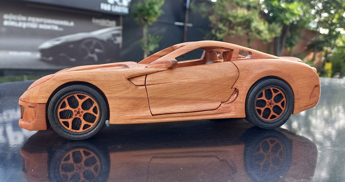 Ferrari Car 599 GTO Toy Model Wooden Gift Handcrafted From Beech Wood ...
