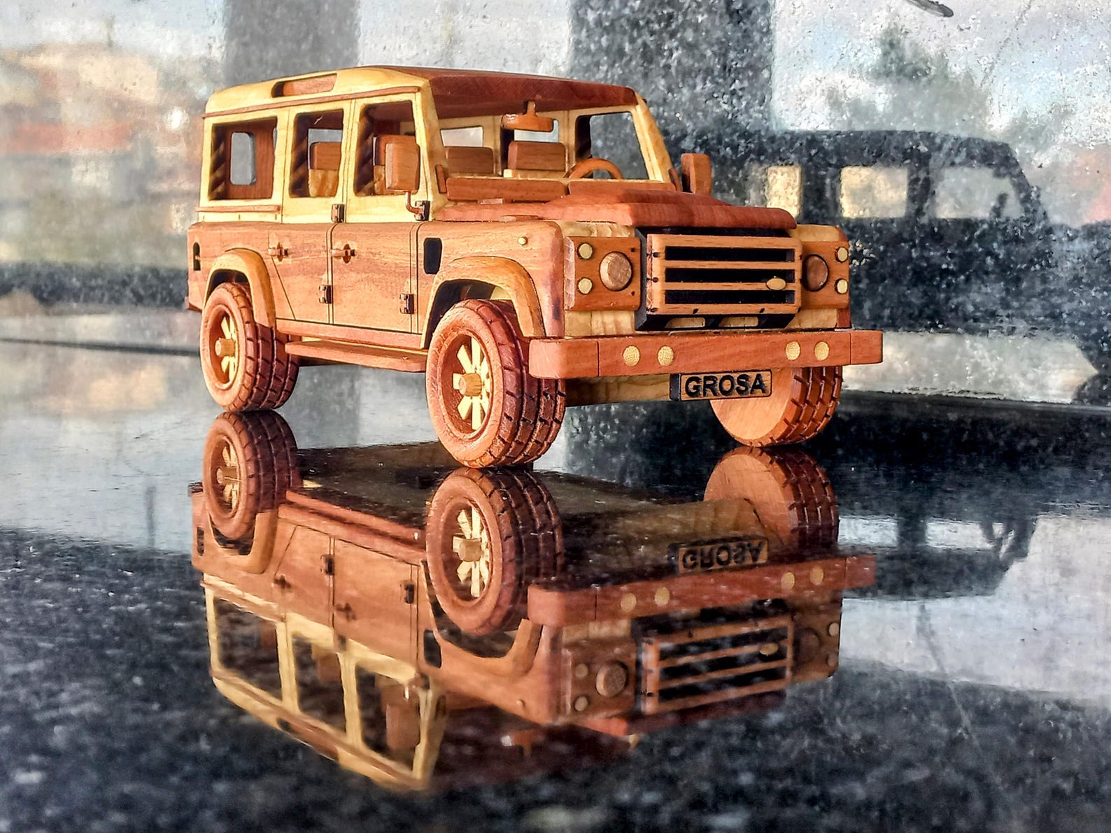 Handmade Wooden Land Rover Defender 110 | 1:18 Scale Model | Perfect ...