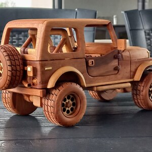 Handmade Wooden Jeep CJ-7 Model: 1980 Vintage 4x4 Decor - Etsy