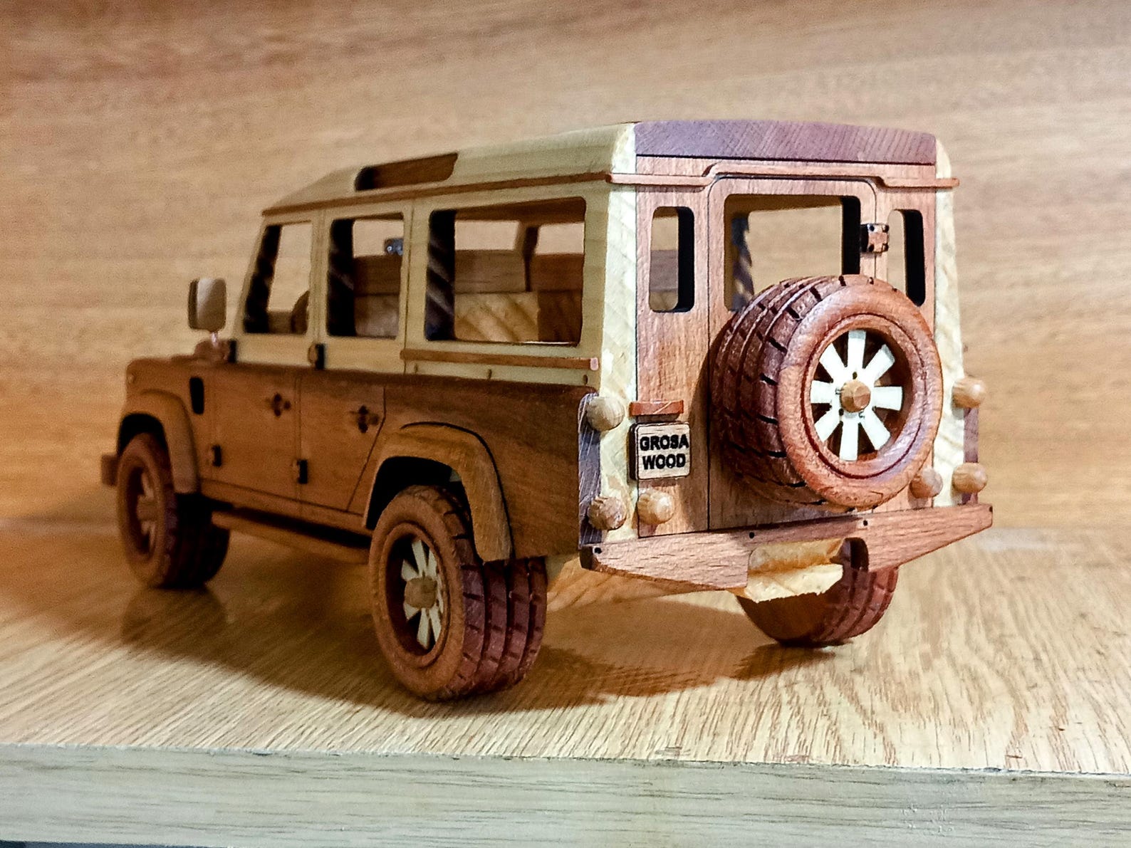Handmade Wooden Land Rover Defender 110 | 1:18 Scale Model | Perfect ...