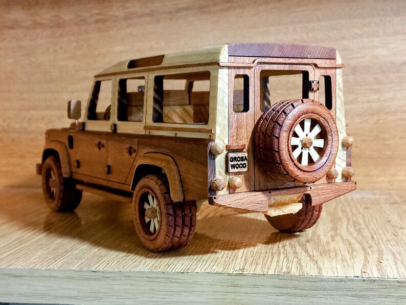 Handmade Wooden Land Rover Defender 110 | 1:18 Scale Model | Perfect ...