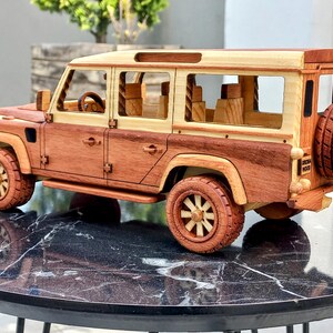 Handmade Wooden Land Rover Defender 110 | 1:18 Scale Model | Perfect ...