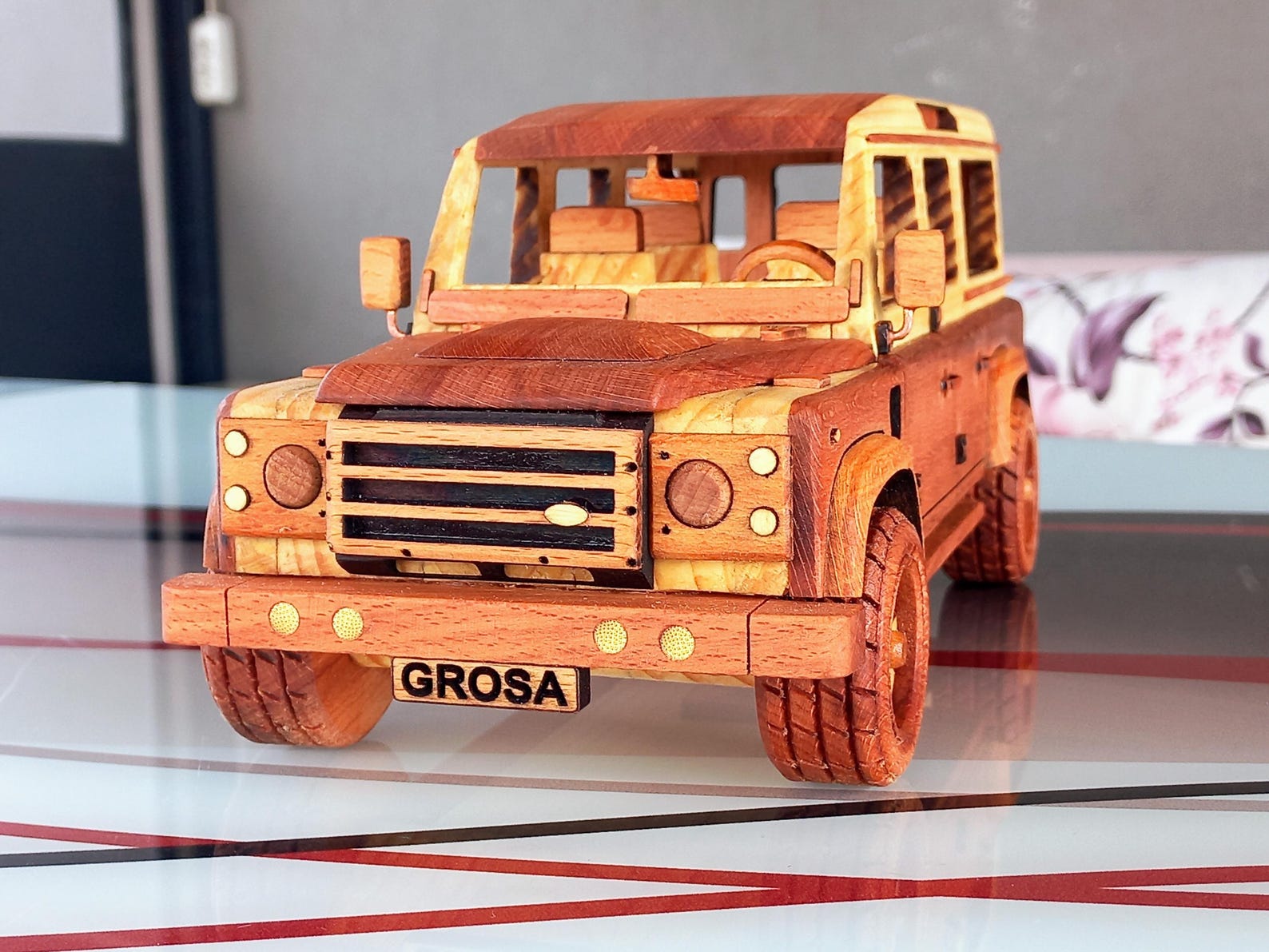 Handmade Wooden Land Rover Defender 110 | 1:18 Scale Model | Perfect ...