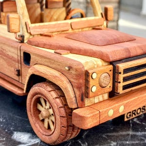 Handmade Wooden Land Rover Defender 110 | 1:18 Scale Model | Perfect ...