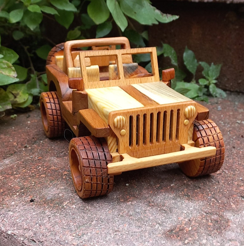 Handcrafted Wooden Willys Jeep Model: 4x4 Off-road Collectible - Etsy