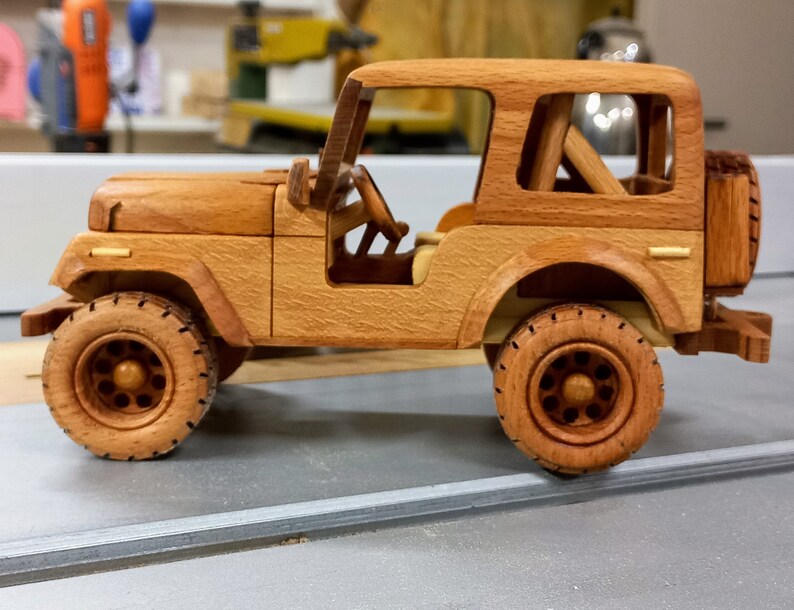 Cj5 Hardtop 4x4 Wooden Jeep Model Car Handcrafted With Precision and ...