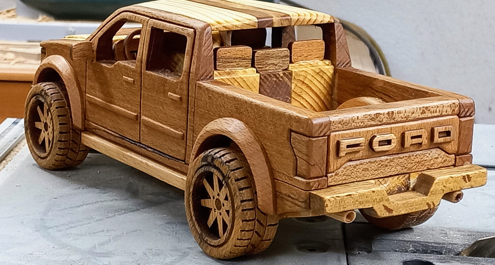 Wooden Cars - Ford F150 Raptor - Off-road Wooden Model Car ...