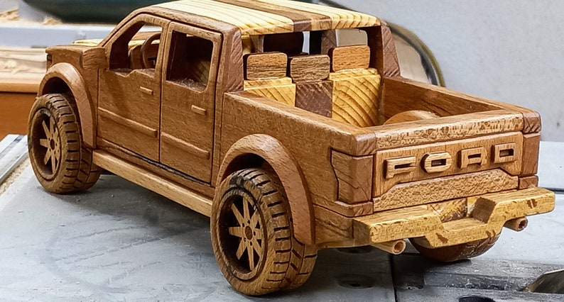 Handmade Wooden Ford F150 Raptor Model: Rustic Truck Decor - Etsy