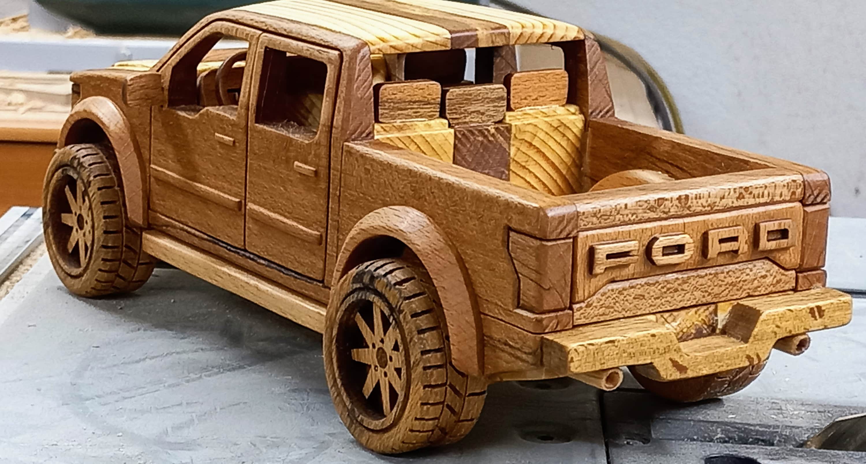Handmade Wooden Ford F150 Raptor Model: Rustic Truck Decor - Etsy