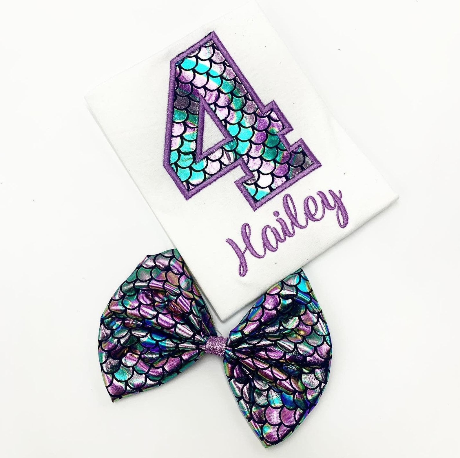 Mermaid Birthday Bell Bottom Outfit Set / Mermaid Birthday Number Shirt ...