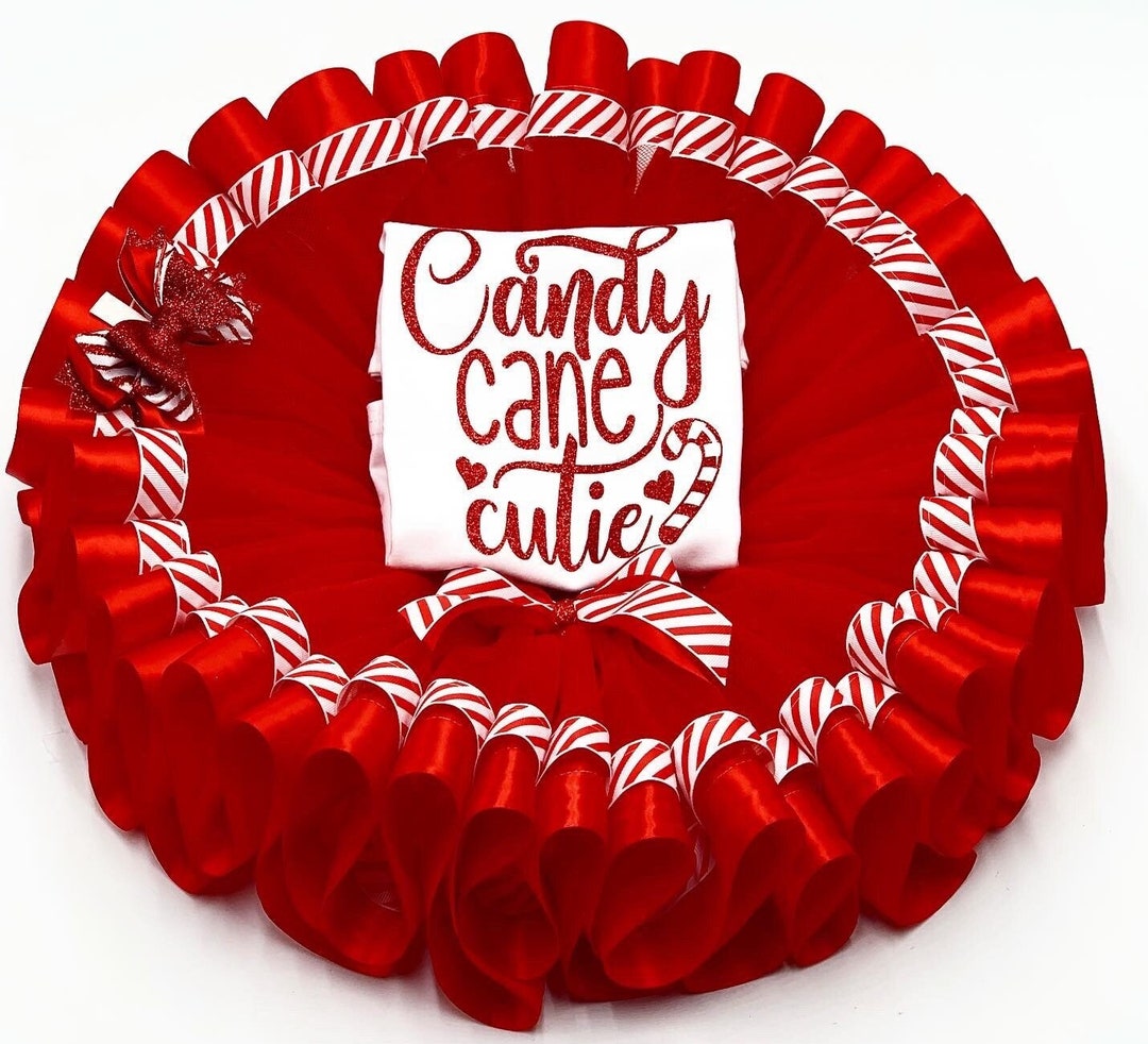 Girl Candy Cane Theme Tutu Outfit/ Christmas Tutu Outfit Theme/ Candy ...