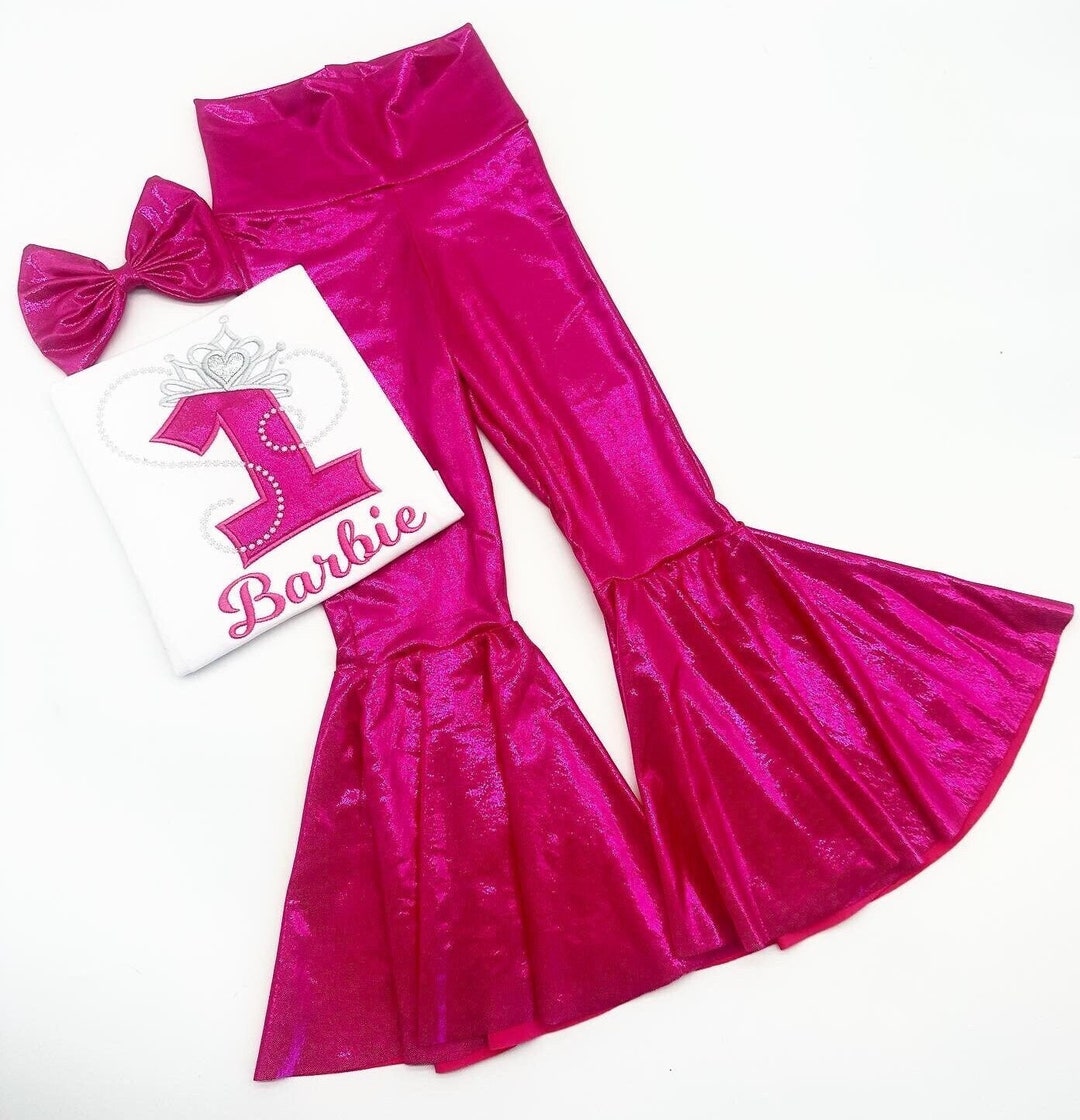 Girl's Birthday Bell Bottom Outfit Set / Girl's Birthday Number Shirt ...