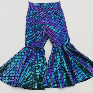 Mermaid Birthday Bell Bottom Outfit Set / Mermaid Birthday Number Shirt ...