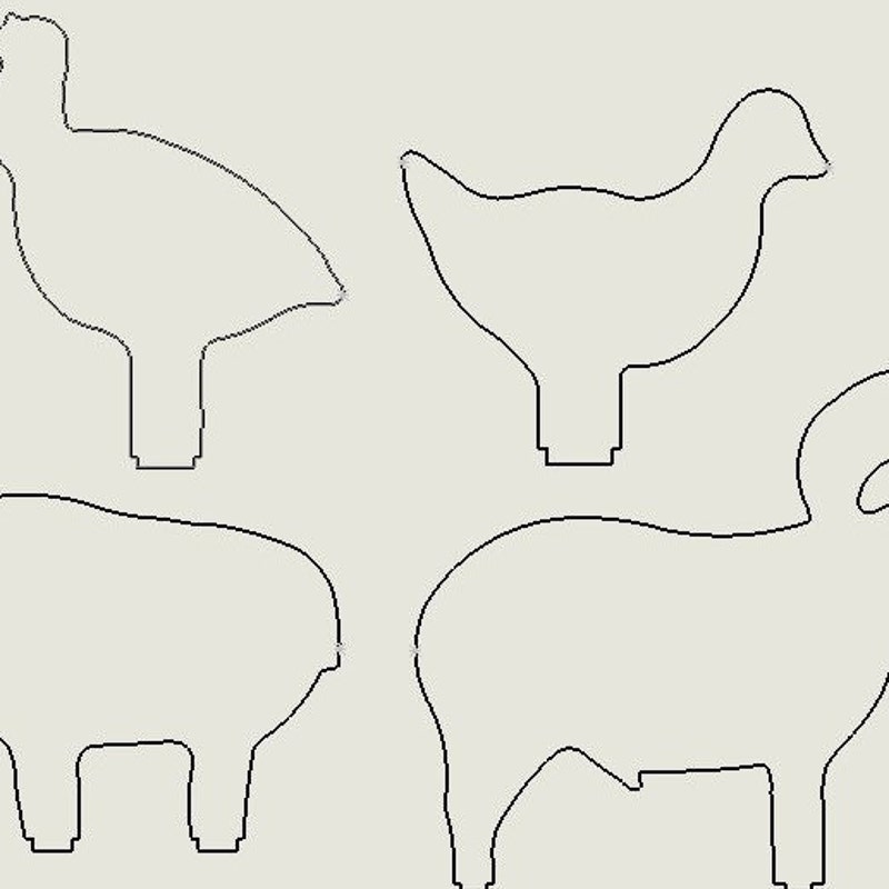 Silhouette Targets Dxf - Etsy