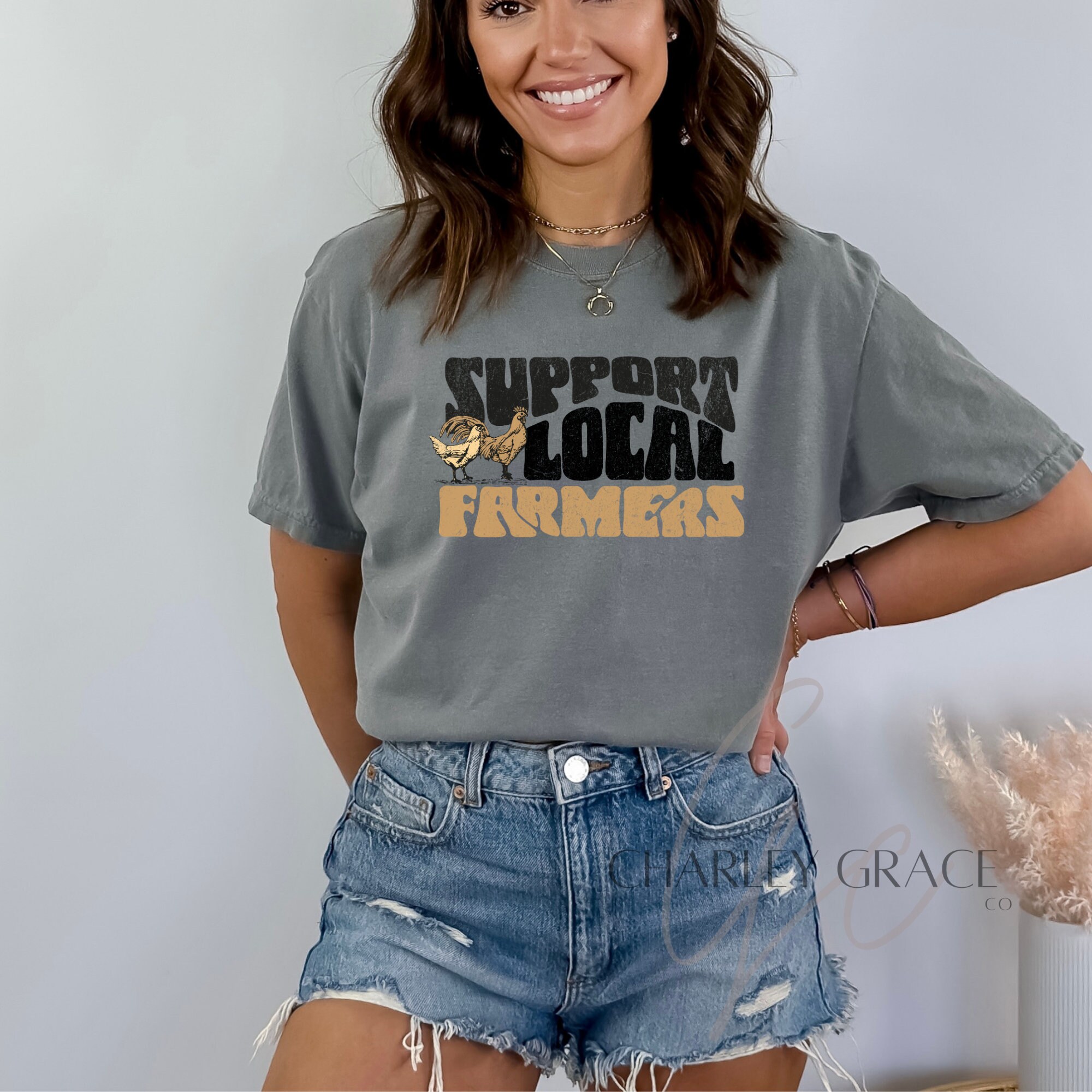 Support Local Farmers T-shirt Farmers Homesteading - Etsy