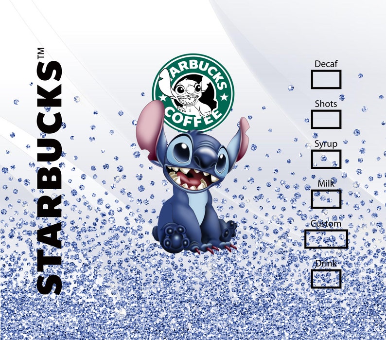 20 Oz. Stitch Starbucks Tumbler - Etsy