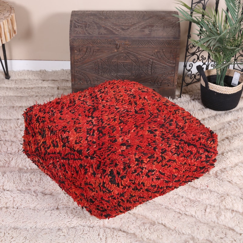 Red Pouf - Etsy