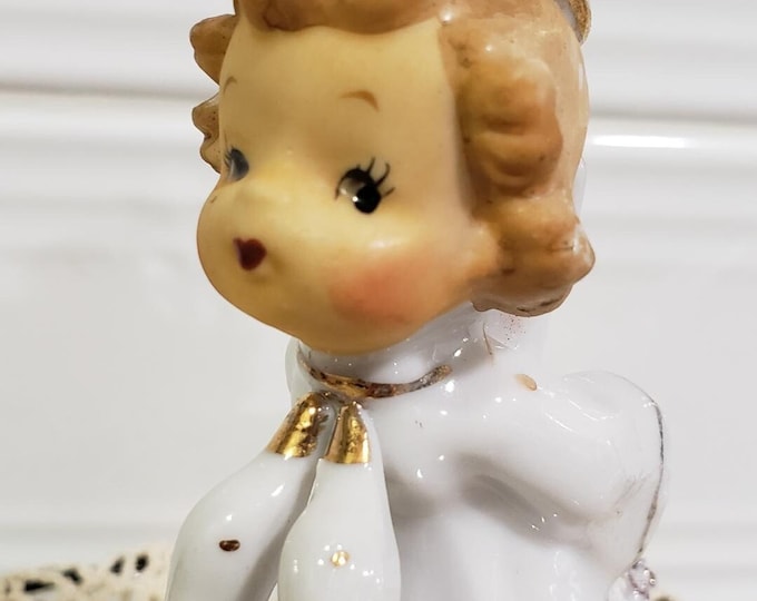 Vintage Angel Feeding Geese, Vingage Figurine, Vintage Lefton/napco - Etsy