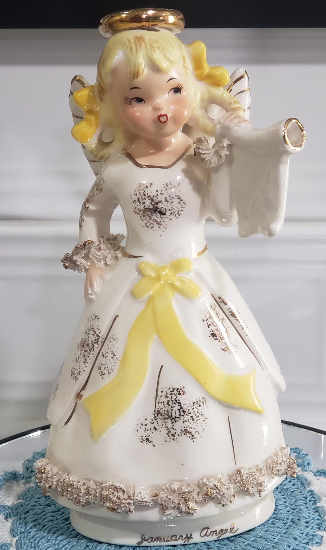 Large Vintage January Angel, Angel of the Month, Highpoint Angel ...