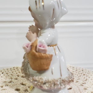 Vintage Girl, Girl Figurine, Spring Decor, Easter Decor, Vintage Decor ...