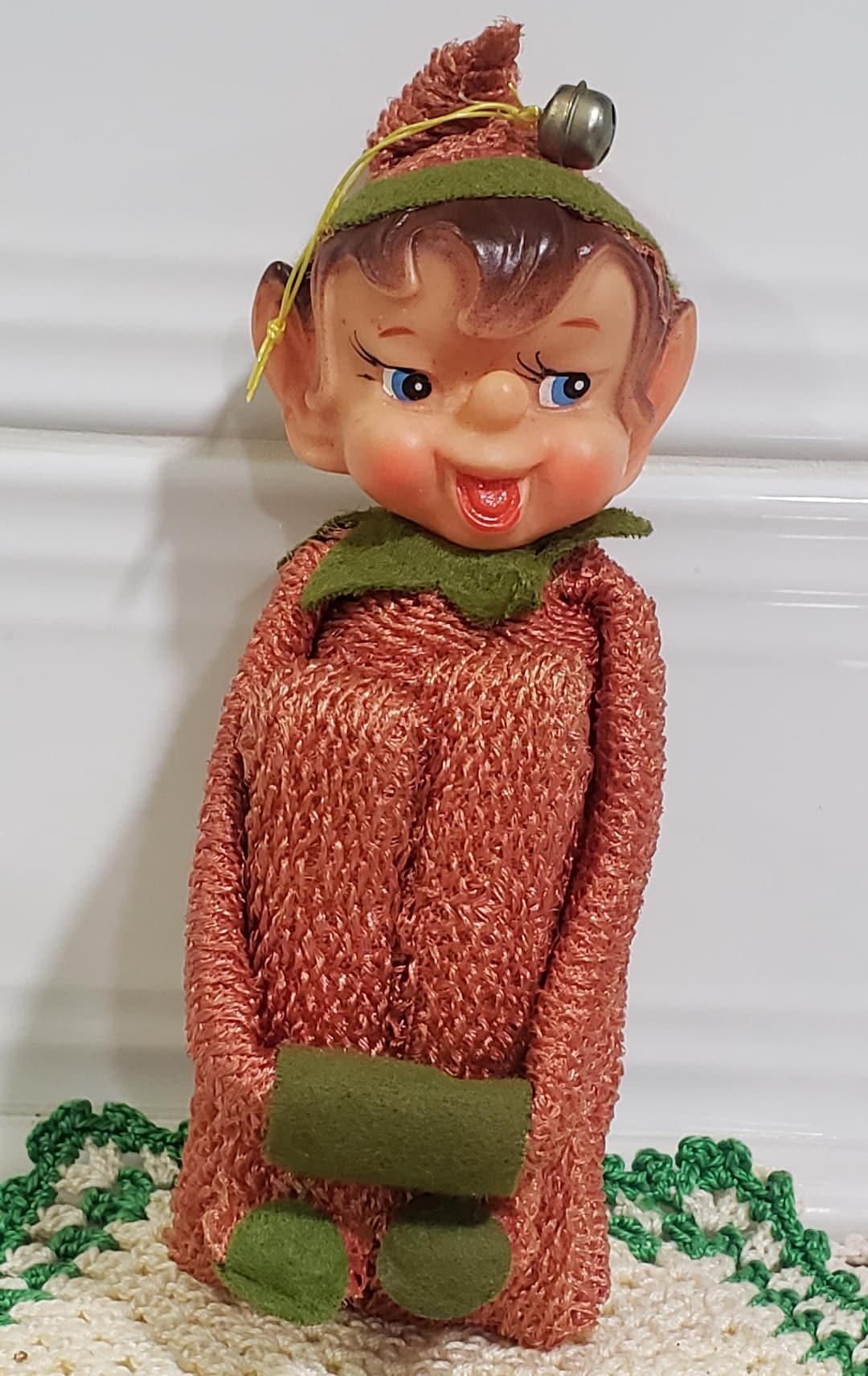 Rare Vintage Knee Hugger Elf, Vintage Christmas Decor, Midcentury ...