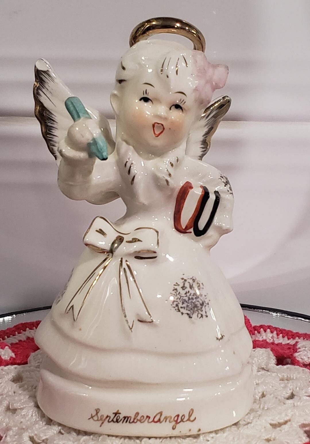 Vintage Artmark September Angel, Angel of the Month, Birthday Angel ...