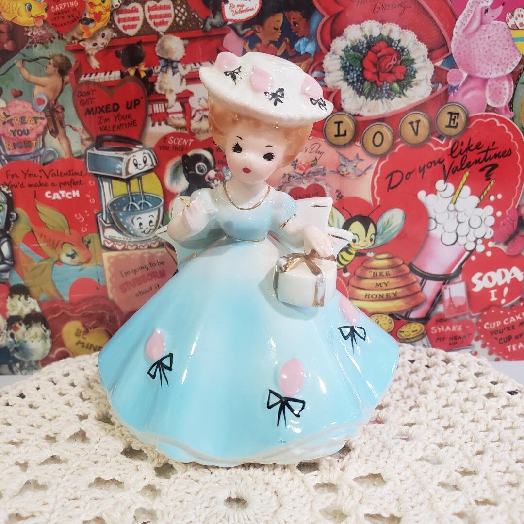 Vintage Josef Originals April Lady, April Birthday, Birthday Figurine ...