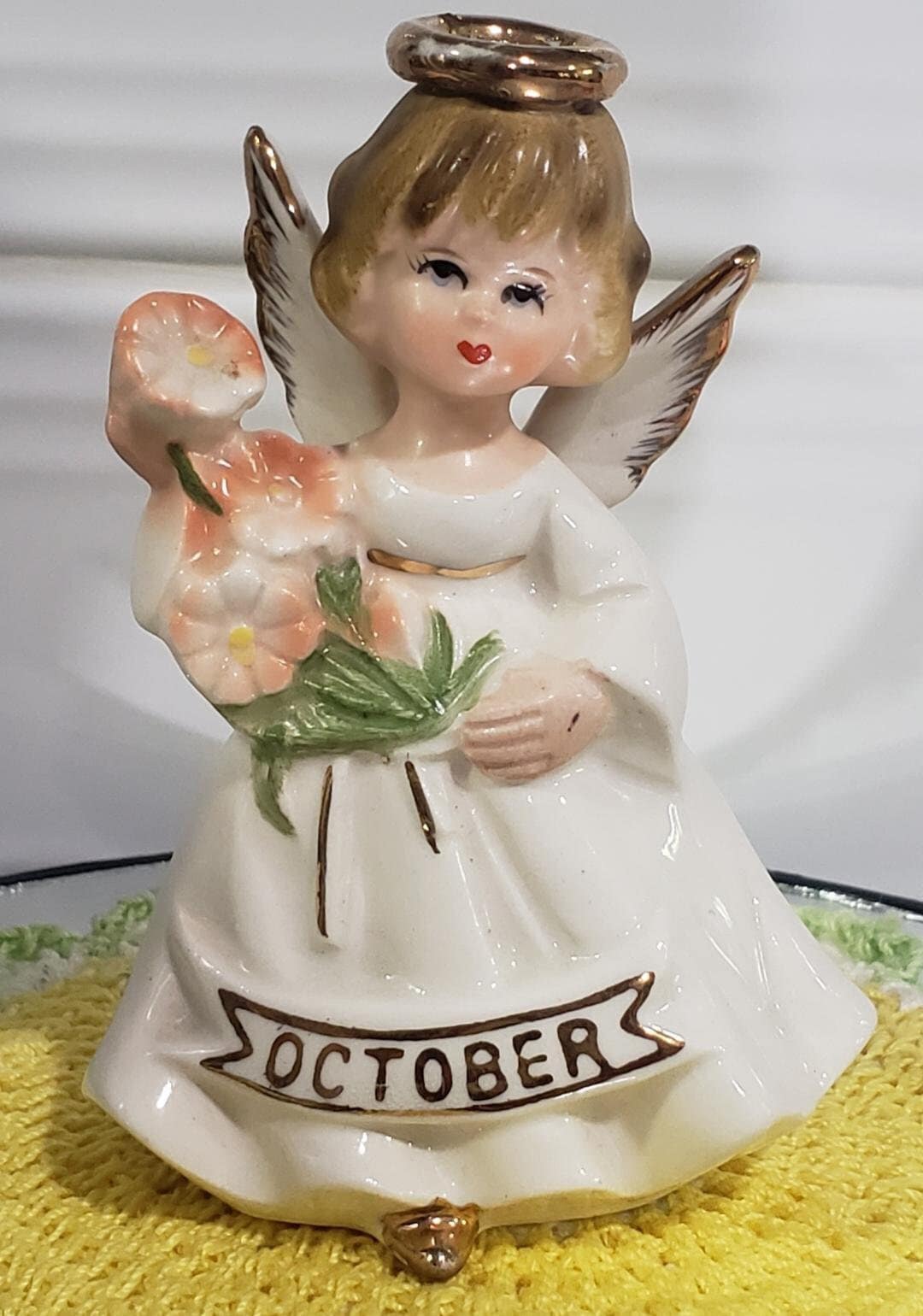 Vintage October Angel, Price Imports Angel, Angel of the Month, October ...