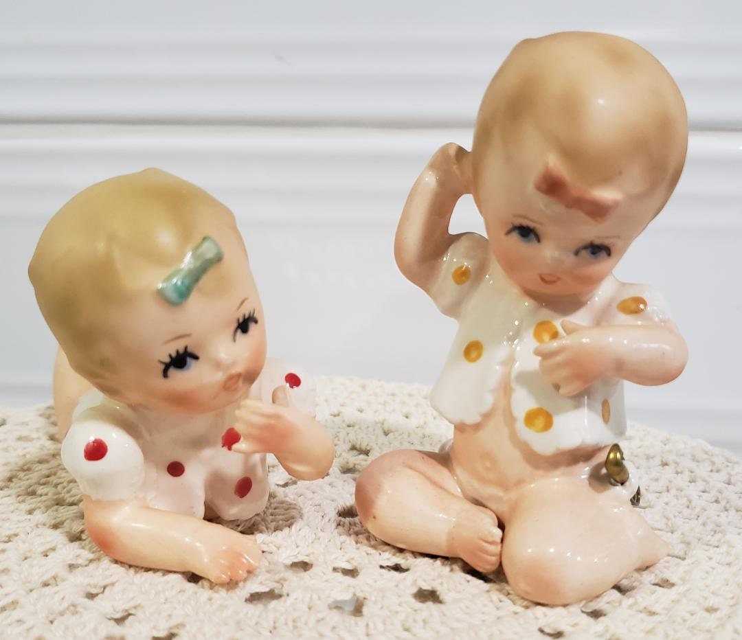 Vintage Diaper Pin Babies, Porcelain Babies, Baby Figures, Baby Shower ...